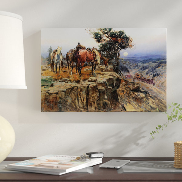 Bless international Innocent Allies On Canvas by Charles M. Russell ...