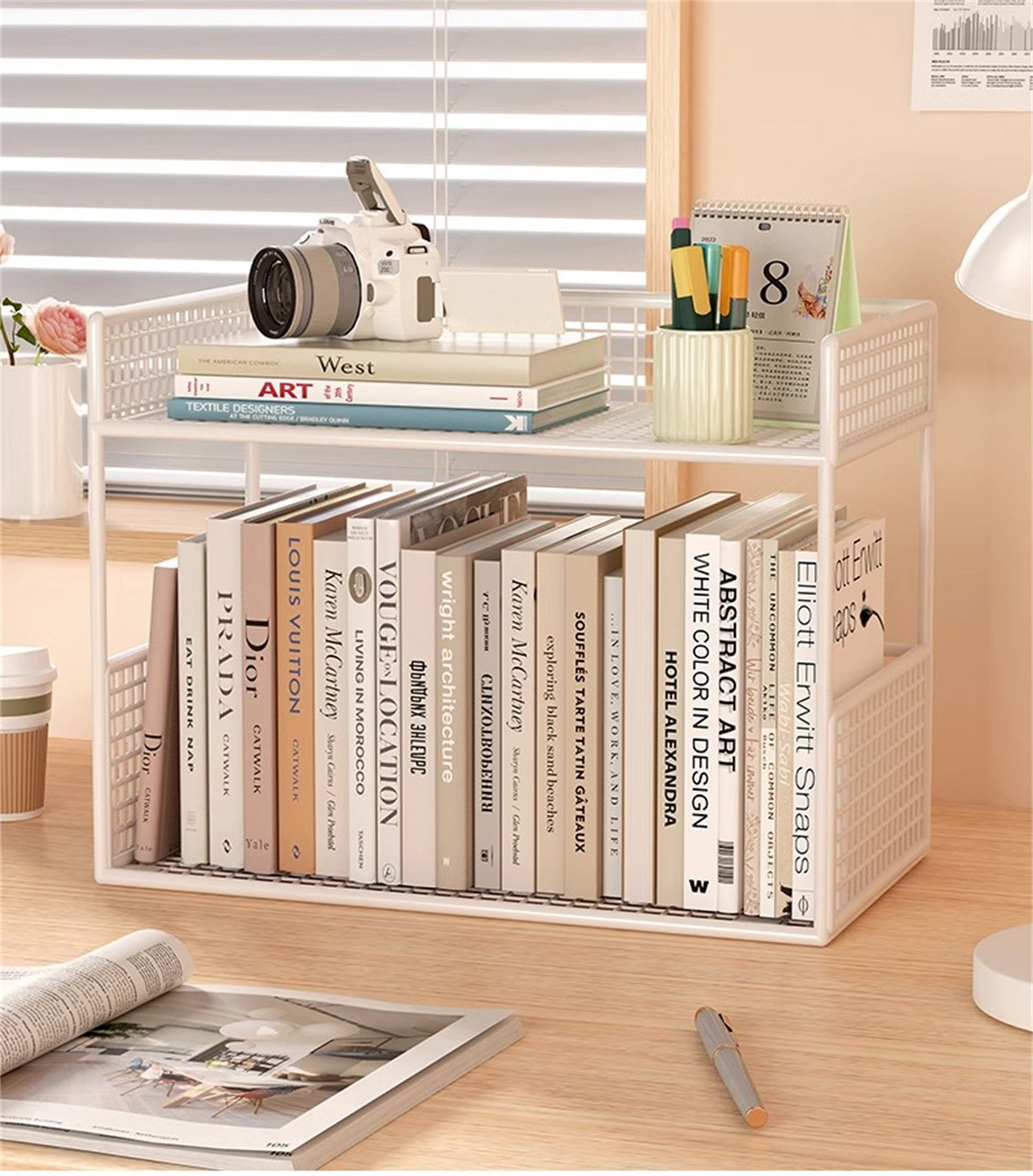 Latitude Run® Desktop Shelf, Desk Organizer, Storage Rack, Office ...