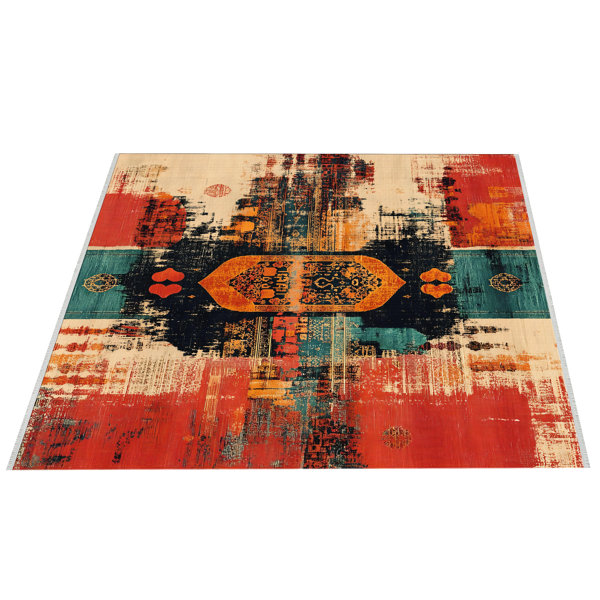Borough Wharf Alaija Oriental Machine Printed Machine Woven Area Rug ...