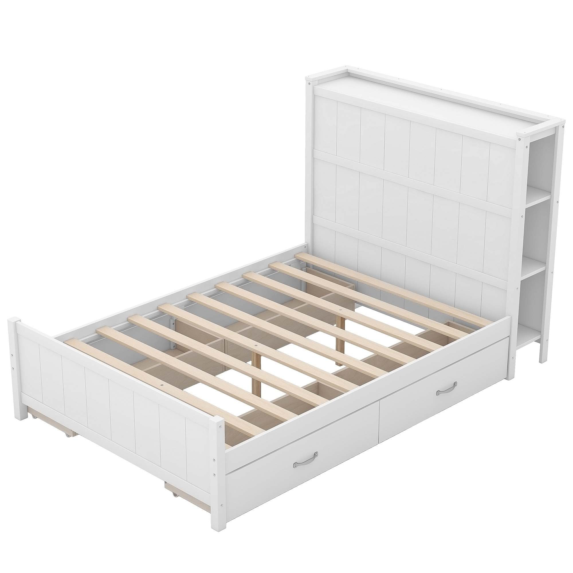 Winston Porter Versatile Full Size Platform Bed with Abundant Storage ...