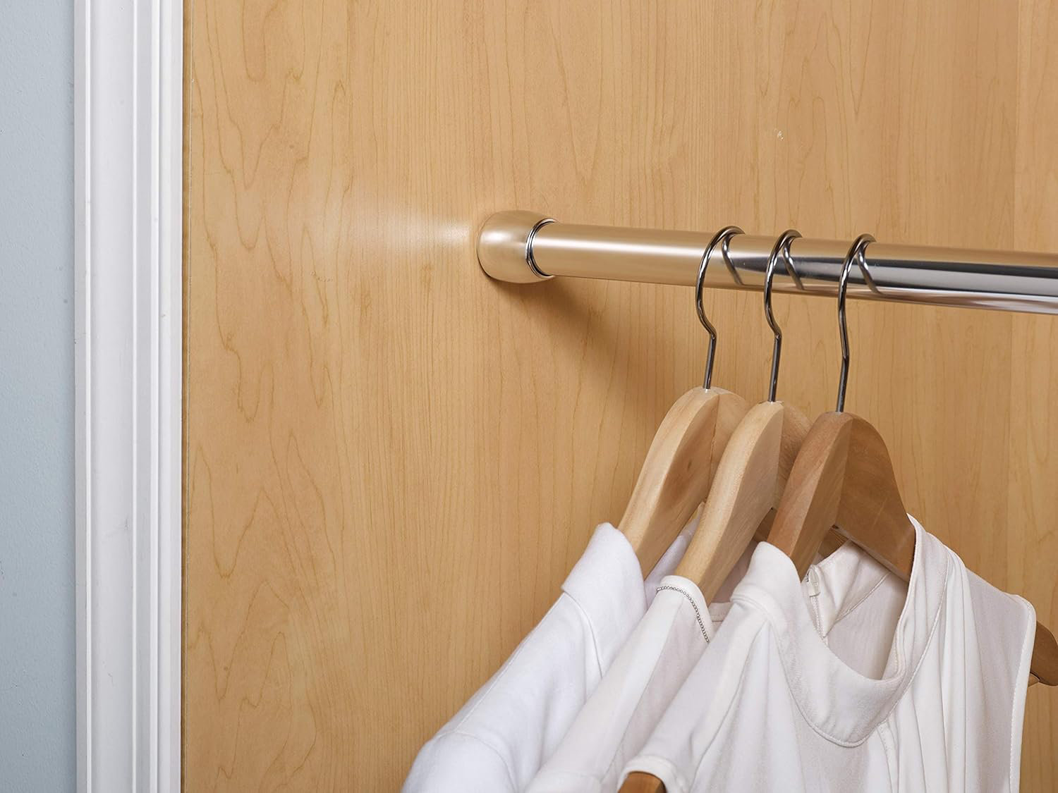 BEFIHO Tension Shower Curtain Rod, Rust Proof Metal Bathroom Shower Rod ...