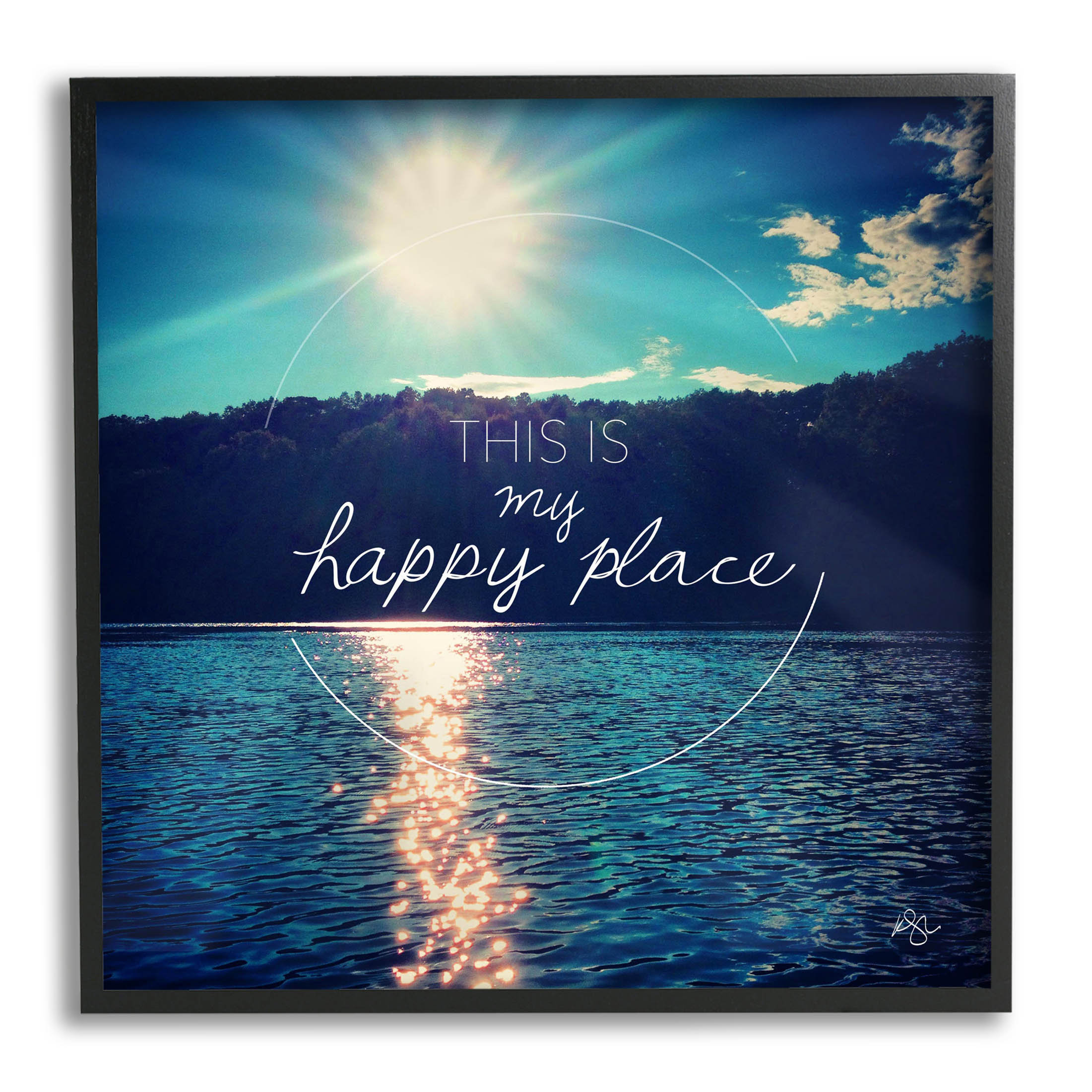 Stupell Industries My Happy Place Lake Scenery Giclee Art By K. Kaufman ...