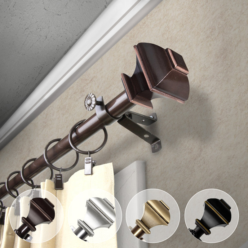 Red Barrel Studio® Anferney Steel Rod And Resin Finial Adjustable ...