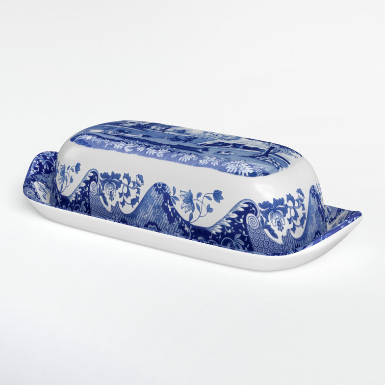 Spode Blue Italian Covered Butter Dish & Reviews | Birch Lane