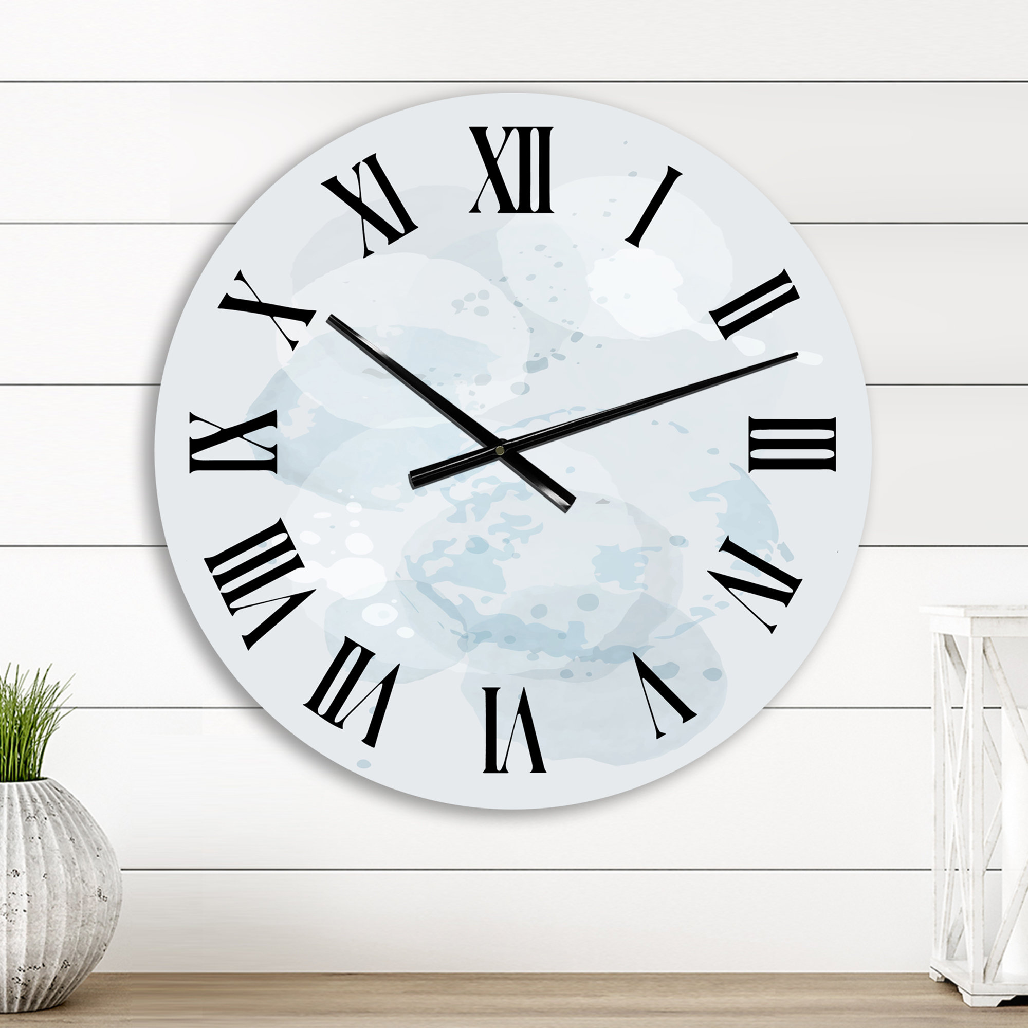 East Urban Home Bohemian Pastel Shape Composition II Wall Clock | Wayfair