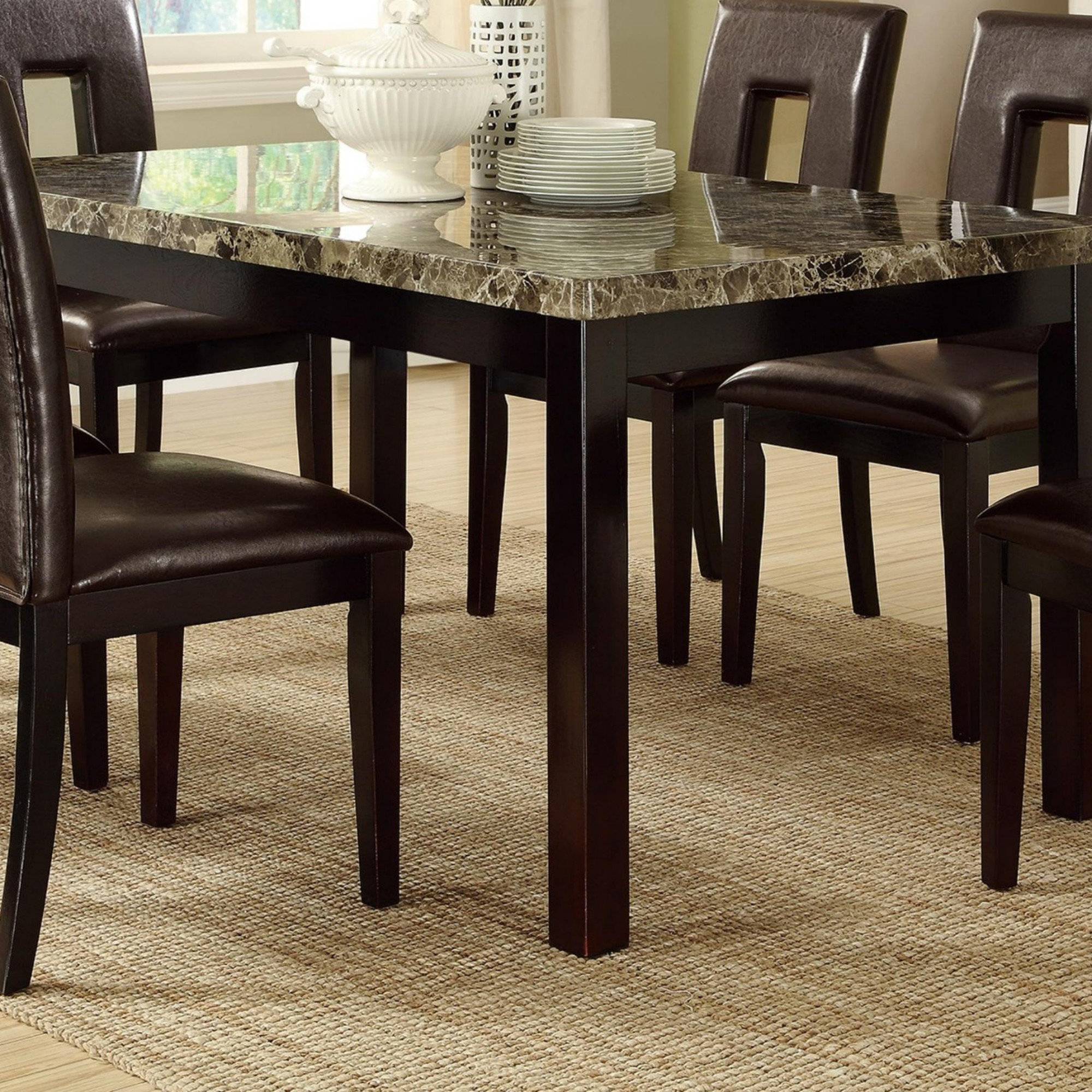 Latitude Run® Dining Table Faux Marble Top | Wayfair