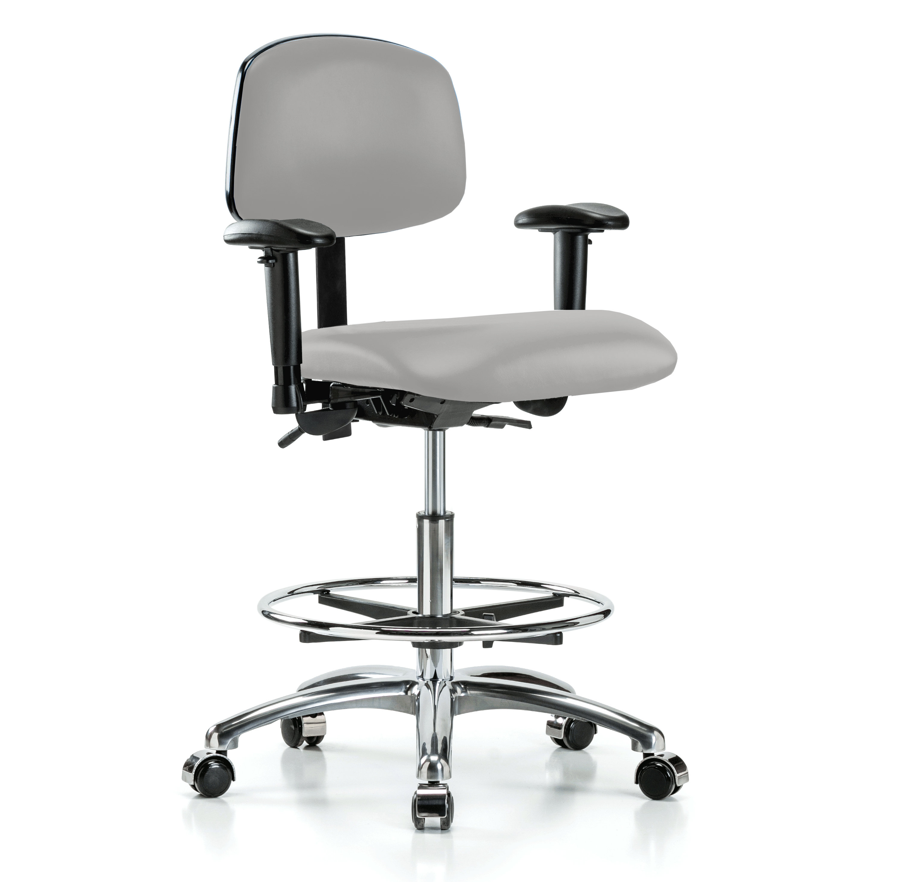 Perch Chairs & Stools PERCH Chrome Multi-Task Office Chair with ...