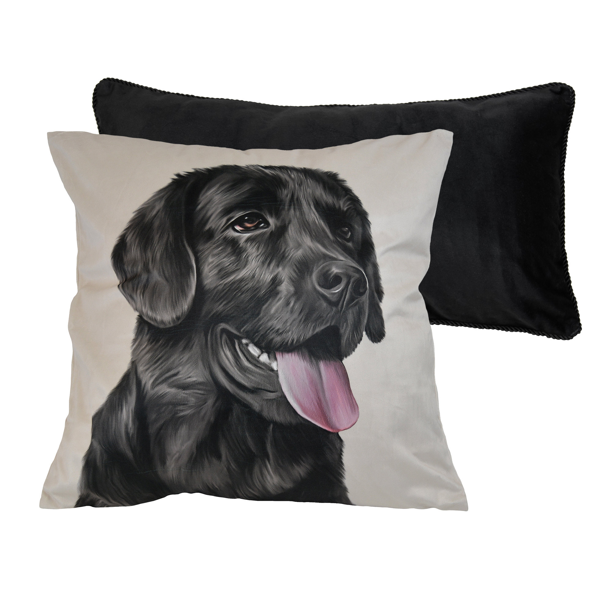 Donna Sharp Log Cabin Star Black Lab Decor Pillow | Wayfair