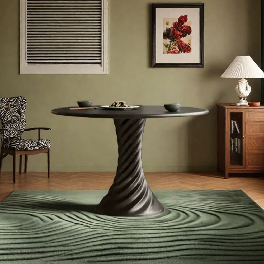 Corrigan Studio® Round unique rotating leg dining table | Wayfair