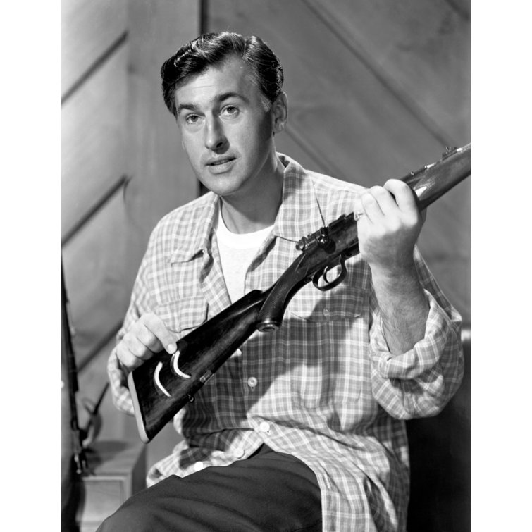 Globe Photos Entertainment Stewart Granger Holding Gun - Unframed ...