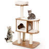 Archie & Oscar™ 46" Modern Wooden Cat Tree With Platform & Washable ...