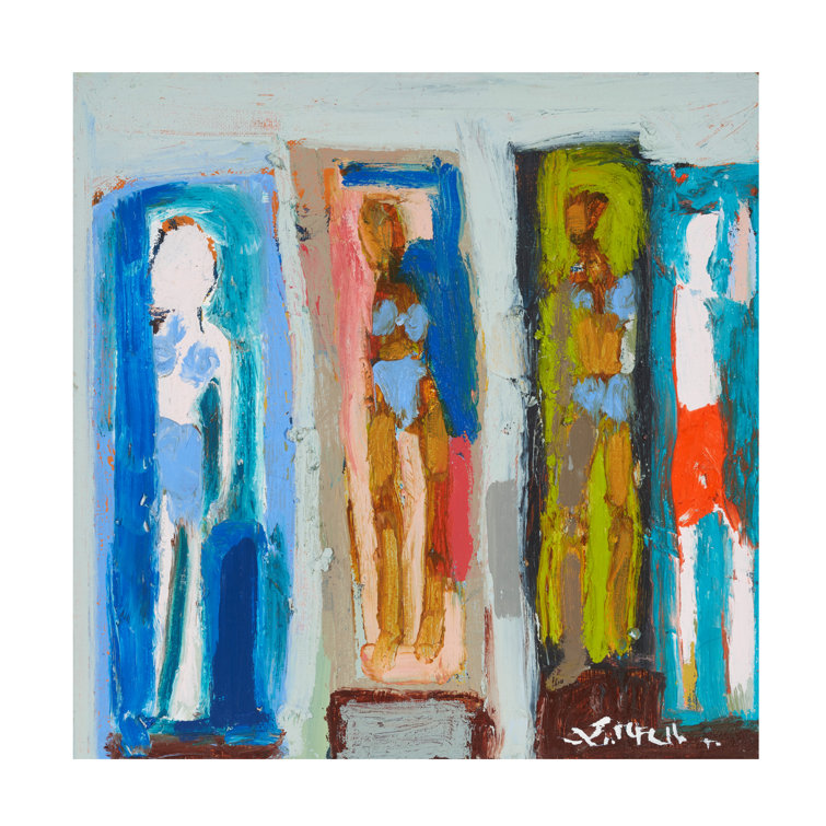 Dovecove Beach Sunbathers X On Canvas Painting | Wayfair