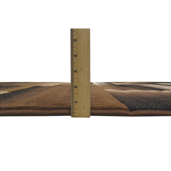 Ivy Bronx HR-Chocolate Brown/ Beige/ Mocha/ Black/ Abstract Area Rug ...