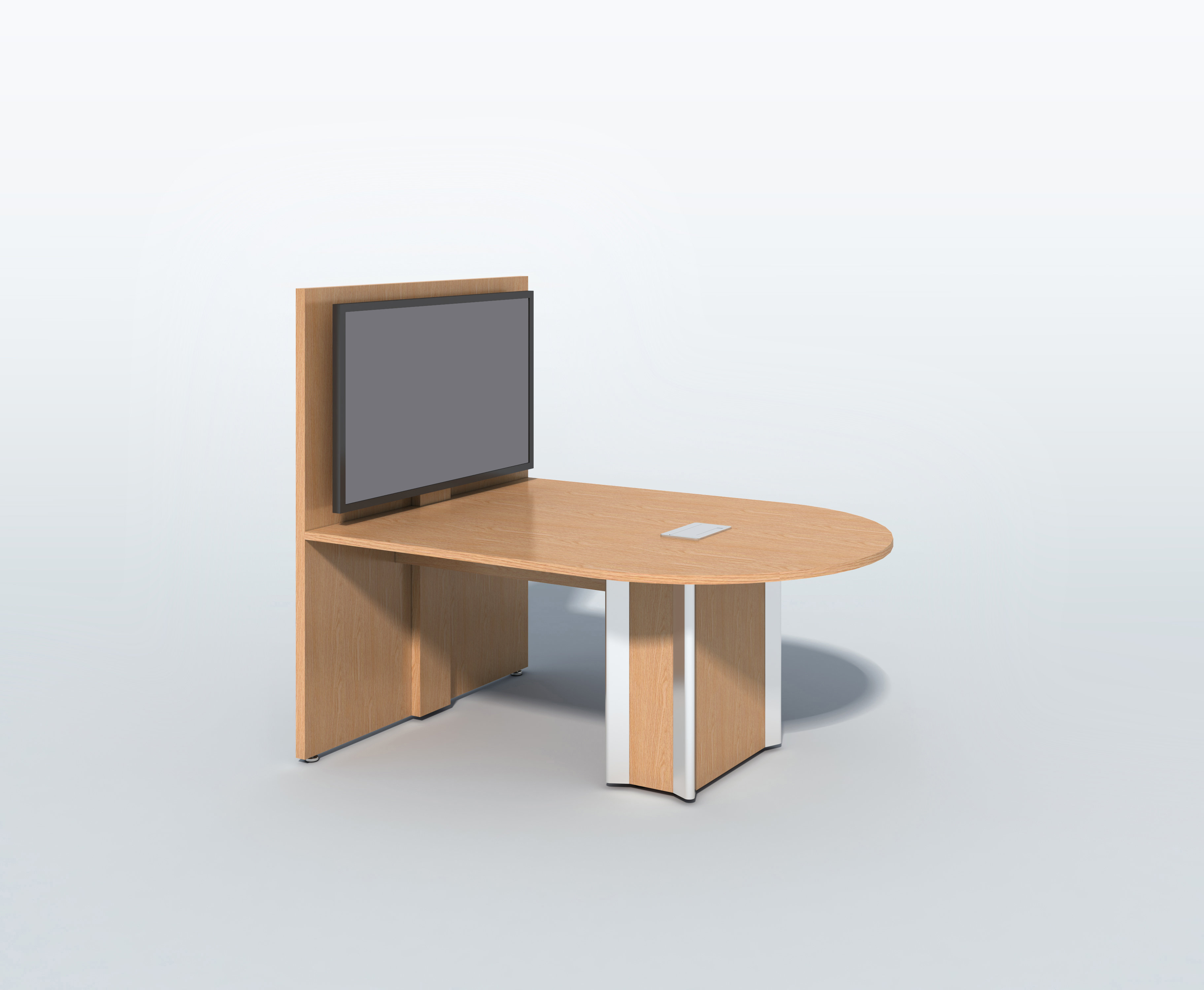 In2 Design 78'' Curved Conference Table and Power Modules | Wayfair