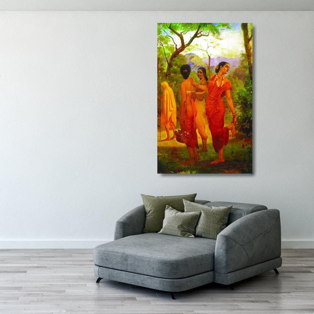 Lark Manor Shakuntala looking back to glimpse Dushyanta GP-005927b ...