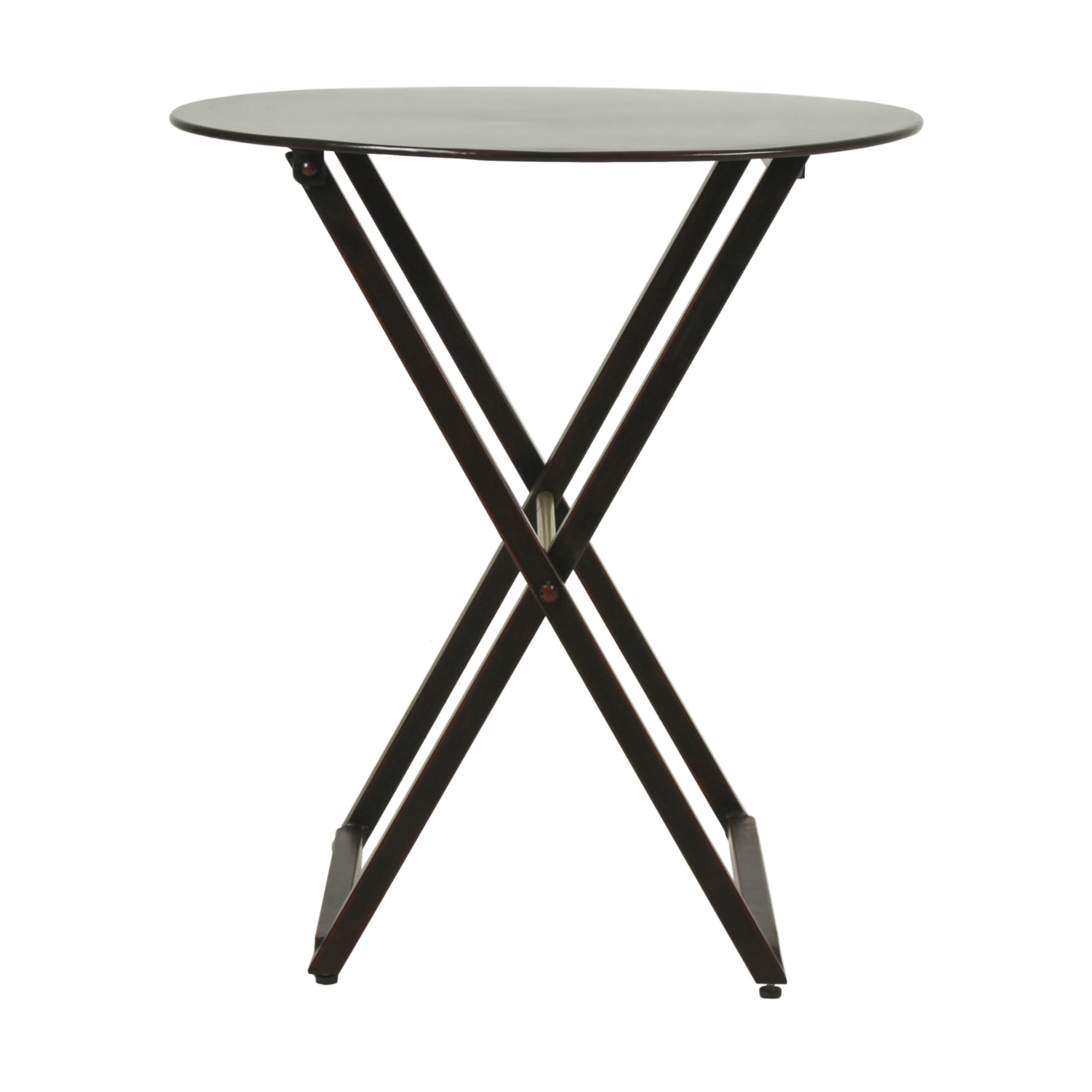 Etta Avenue™ Aisha Iron Tray Top Cross Legs End Table & Reviews | Wayfair
