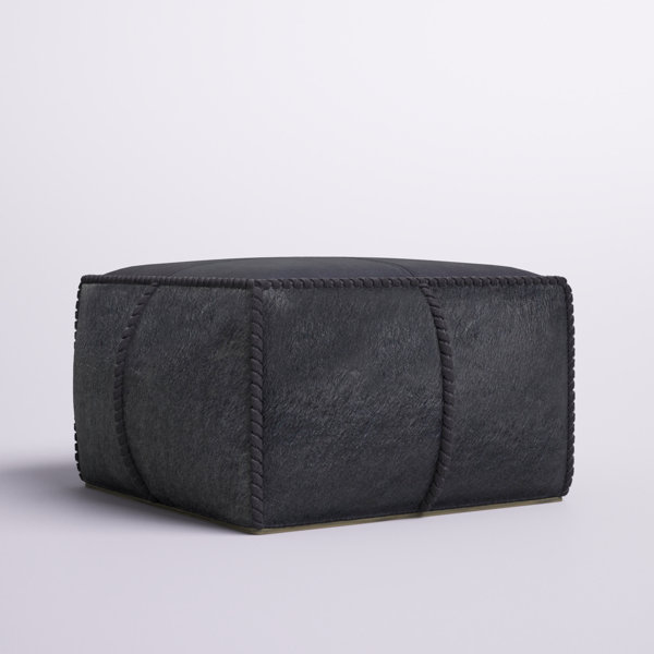 Viv + Rae Leather and Hair on Hide Pouf | Wayfair