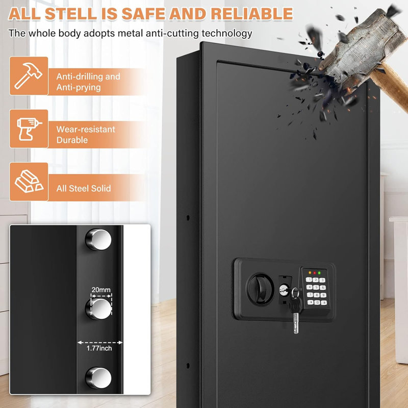 KJETHKEY 43.3" Tall Fireproof Wall Safes | Wayfair