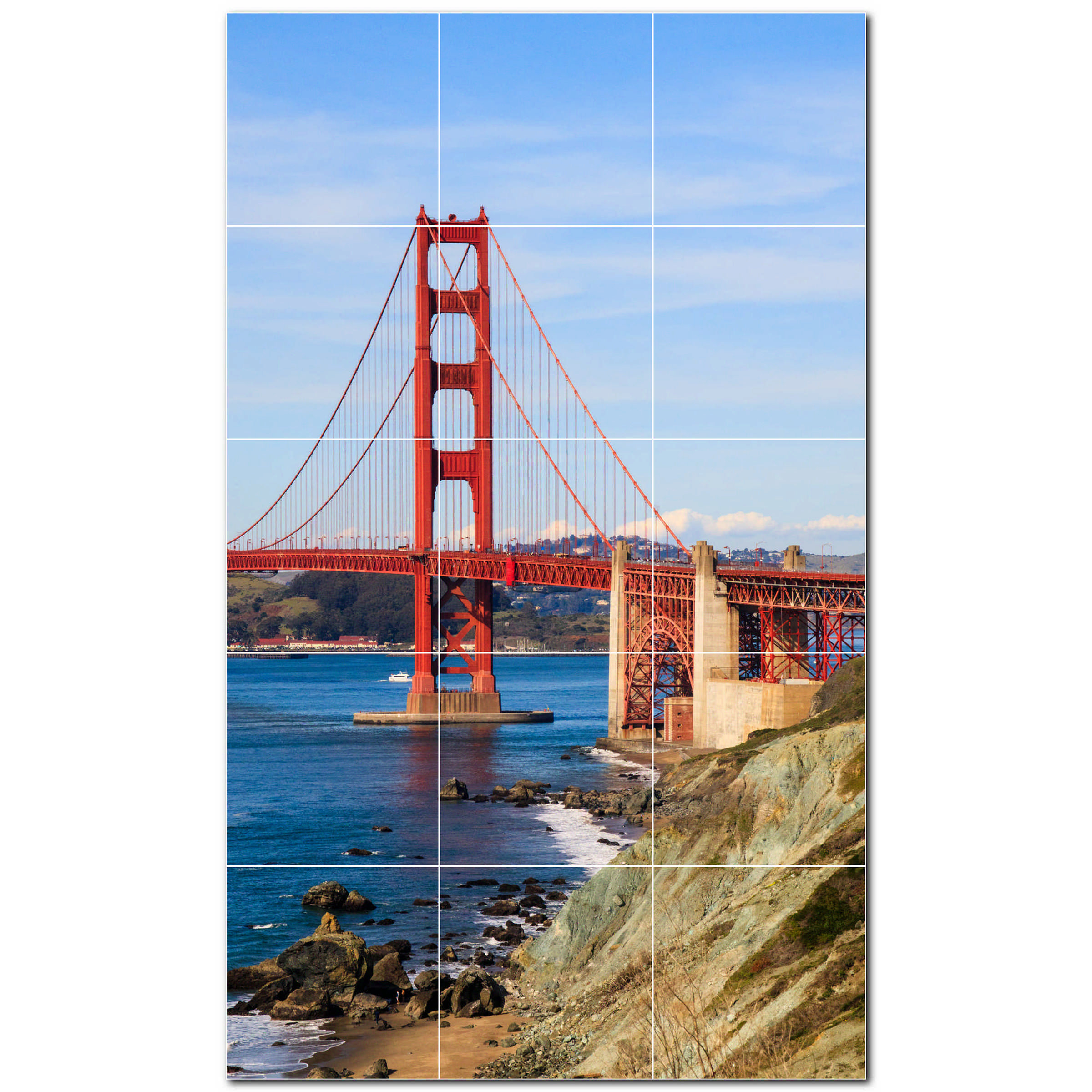 Picture-Tiles.com Bridge Photo 4.25'' x 4.25'' Satin Ceramic Decorative ...