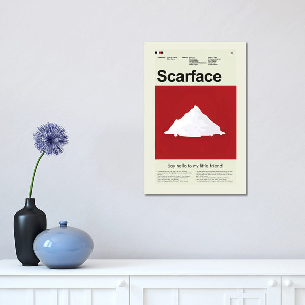 Happy Larry Scarface by Erin Hagerman - Wrapped Canvas Typography ...