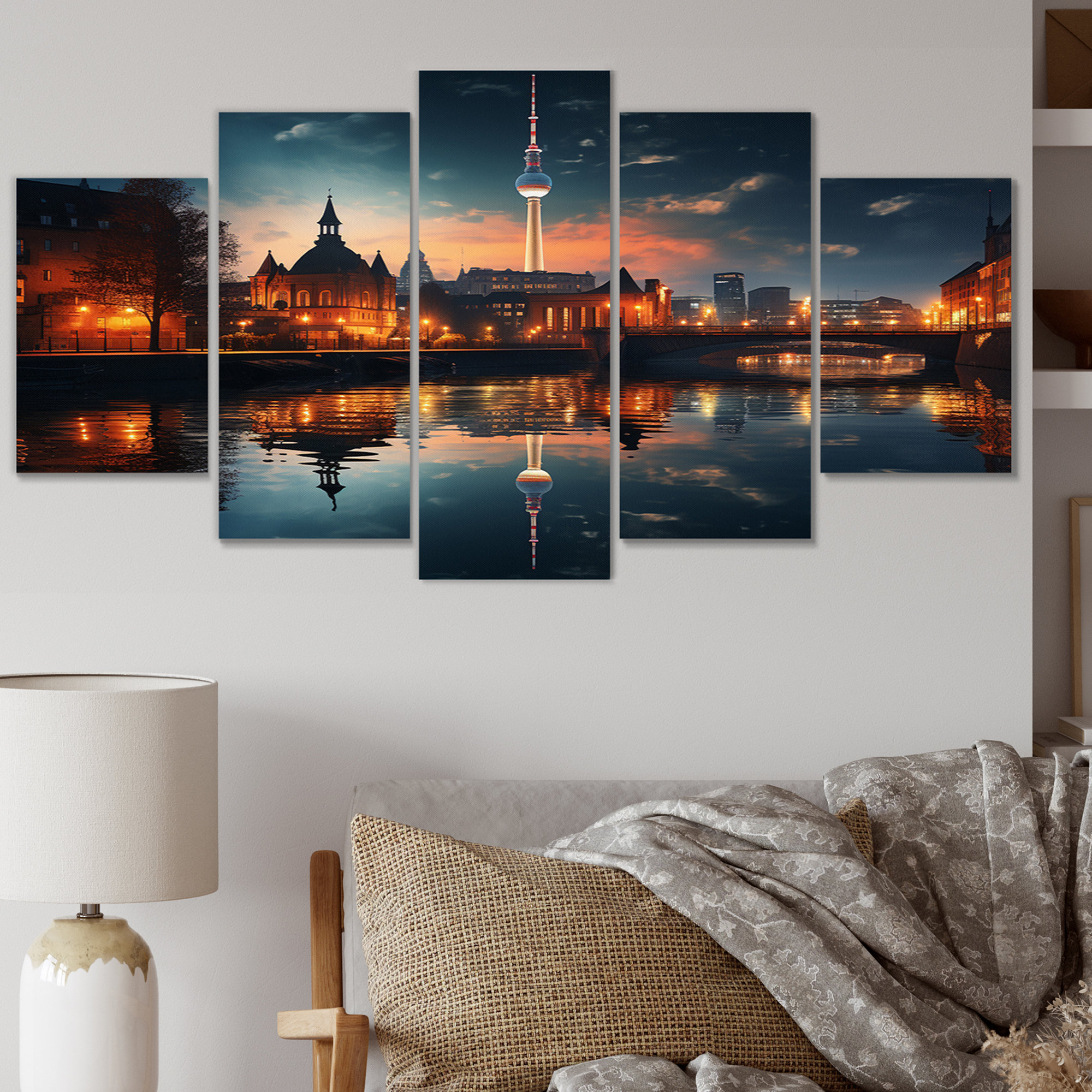 Ebern Designs Berlin Beautiful Cityscape Spot II - Berlin Wall Art ...