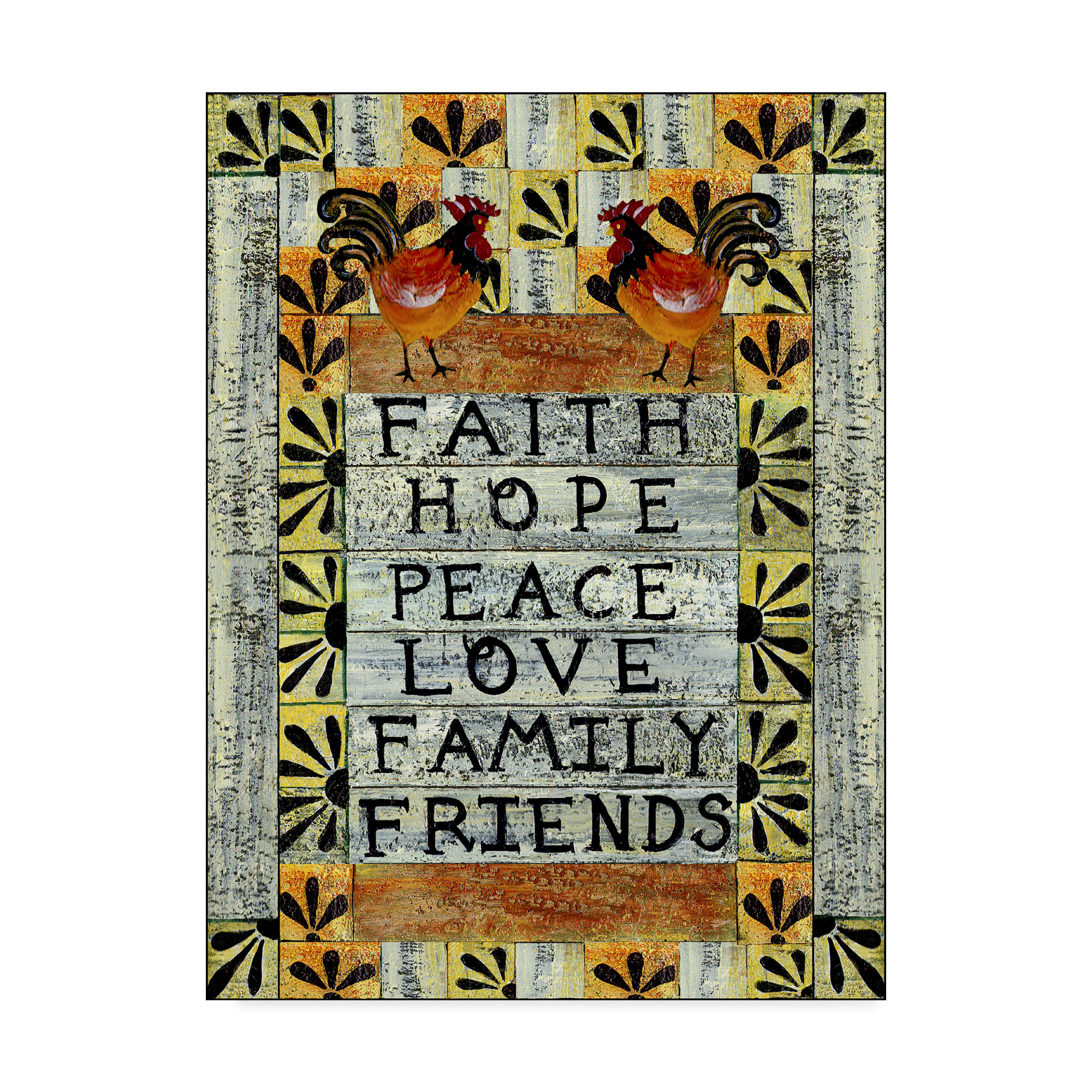 Winston Porter Ddd Chicken Footprints Sign by Cheryl Bartley - Print on ...