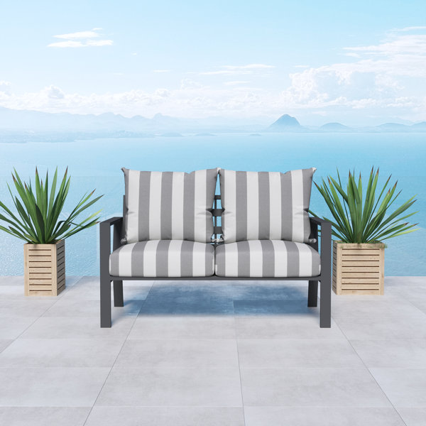 Wade Logan® Ayondela 53'' Metal Outdoor Loveseat & Reviews - Wayfair Canada