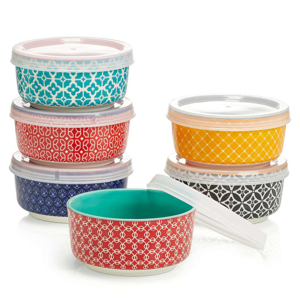 Ebern Designs 6-Piece 3.5" Dip Bowls with Lids, 4 oz Capacity | Wayfair