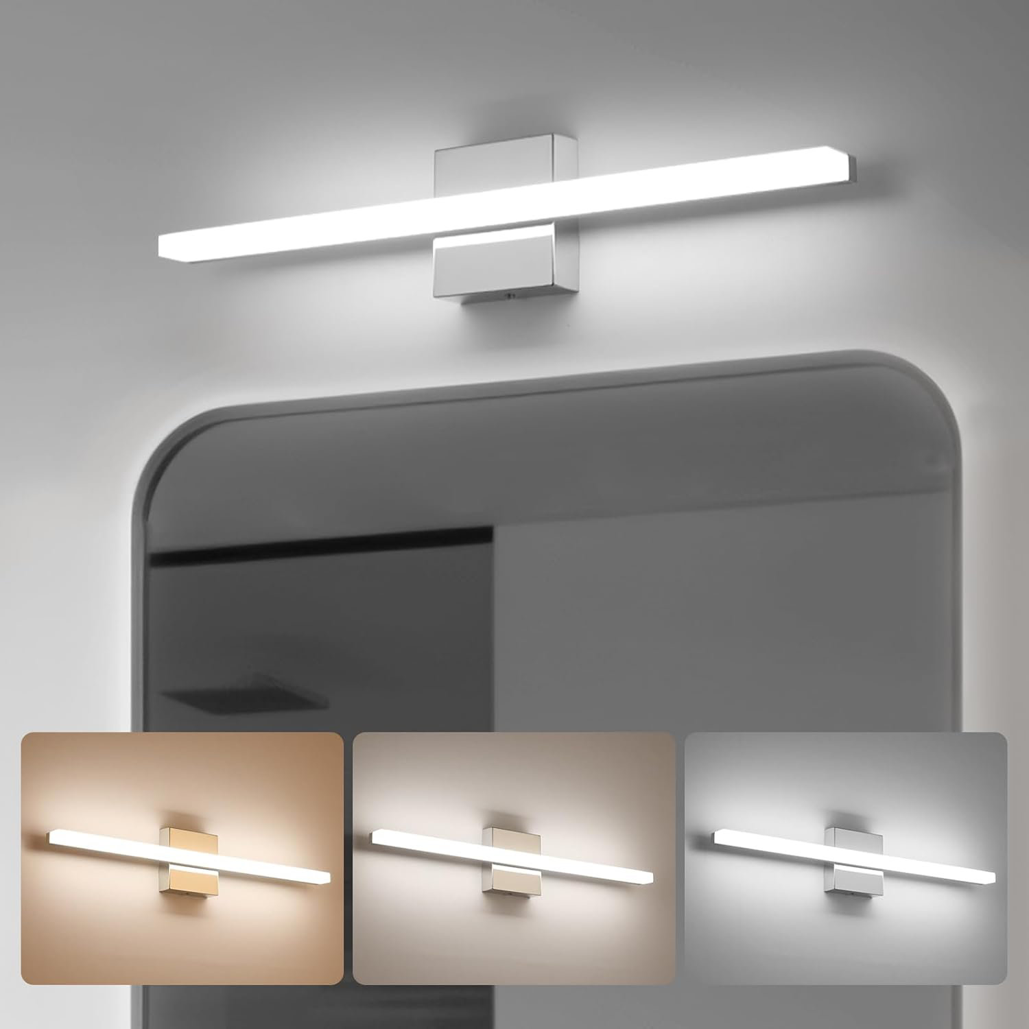 Ivy Bronx 24Inch LED Bathroom Vanity Light Bar Color Changing 3CCT ...