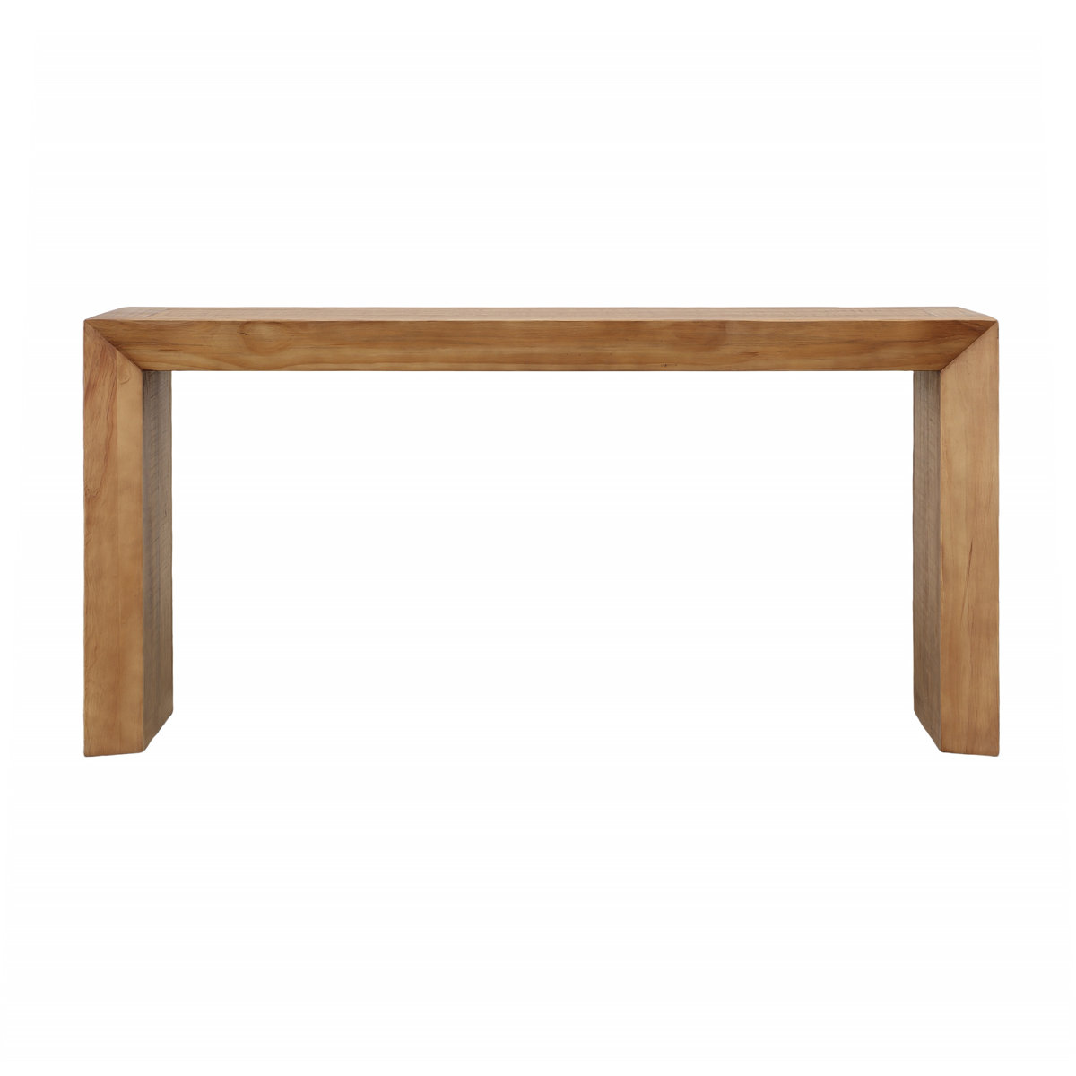 Dovetail Furniture Sonya 65" Wide Solid Reclaimed Pine Console Table ...