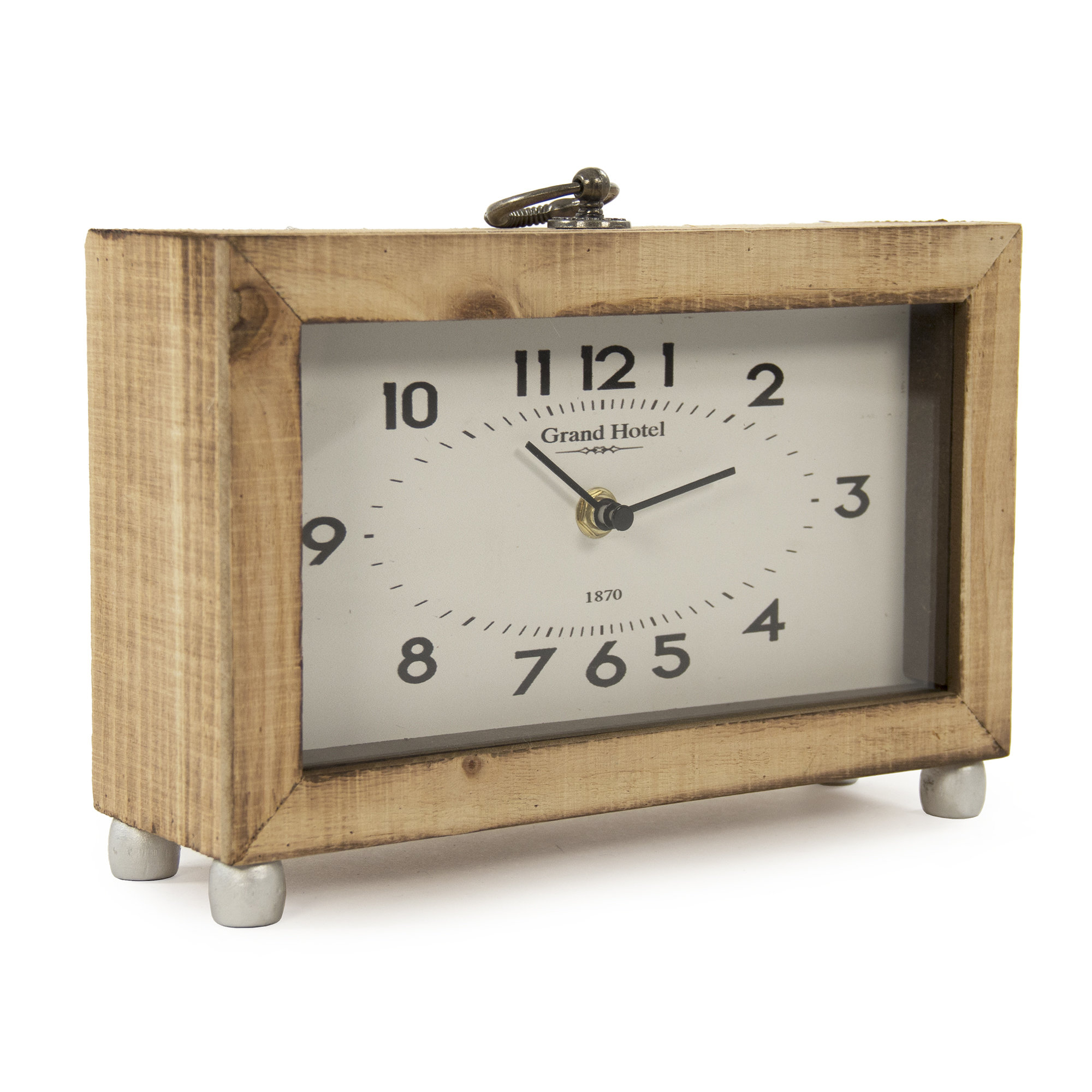Union Rustic Wooden Box Tabletop Clock | Wayfair