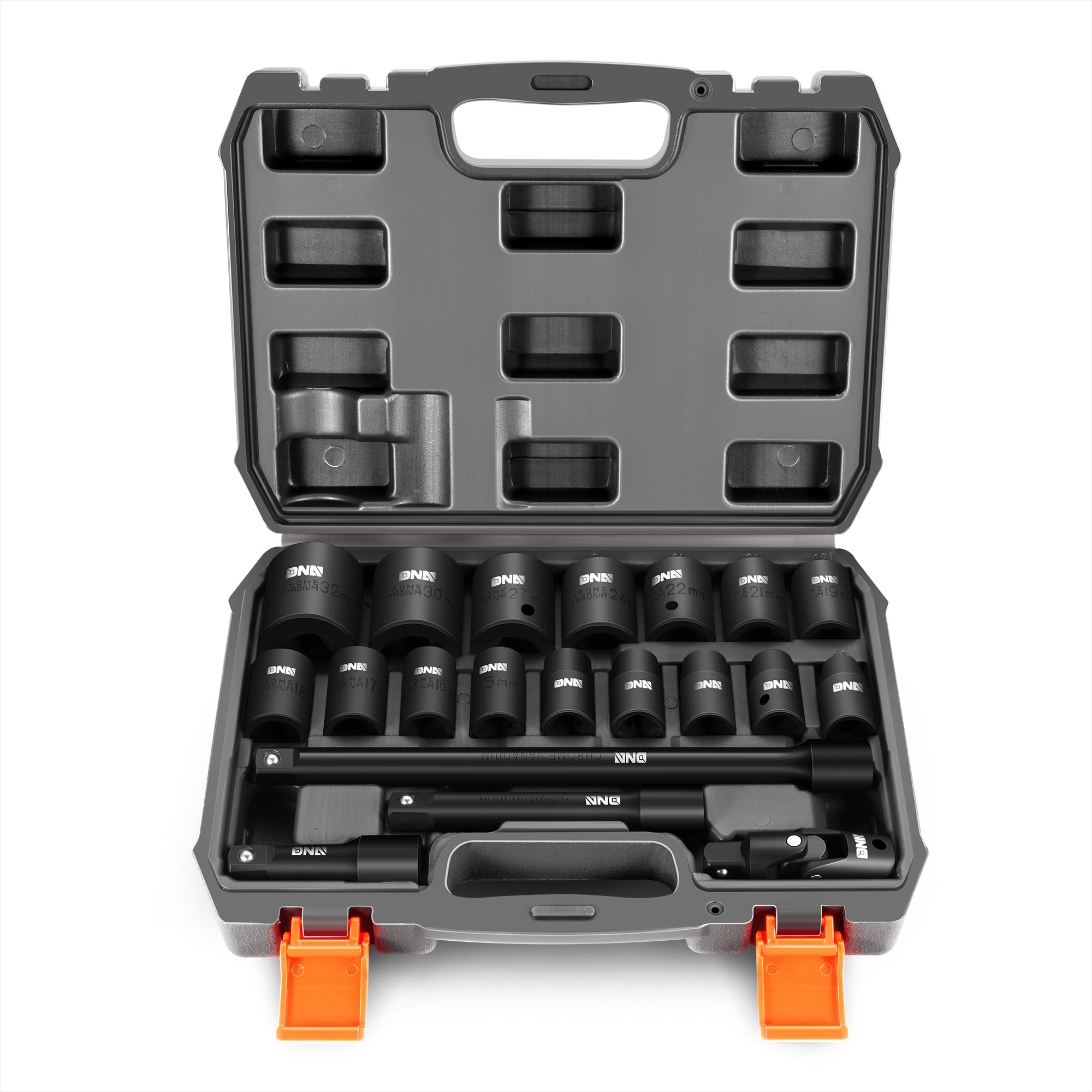 17 Stories 20Pc 1/2" Drive Metric Deep Impact Socket Set 10-32mm w ...