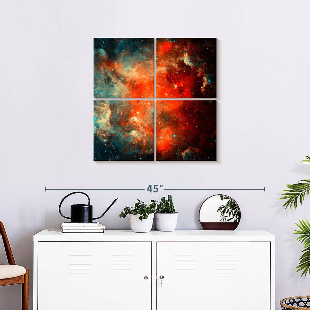 Ebern Designs Oberle Fiery Red Nebula | Wayfair