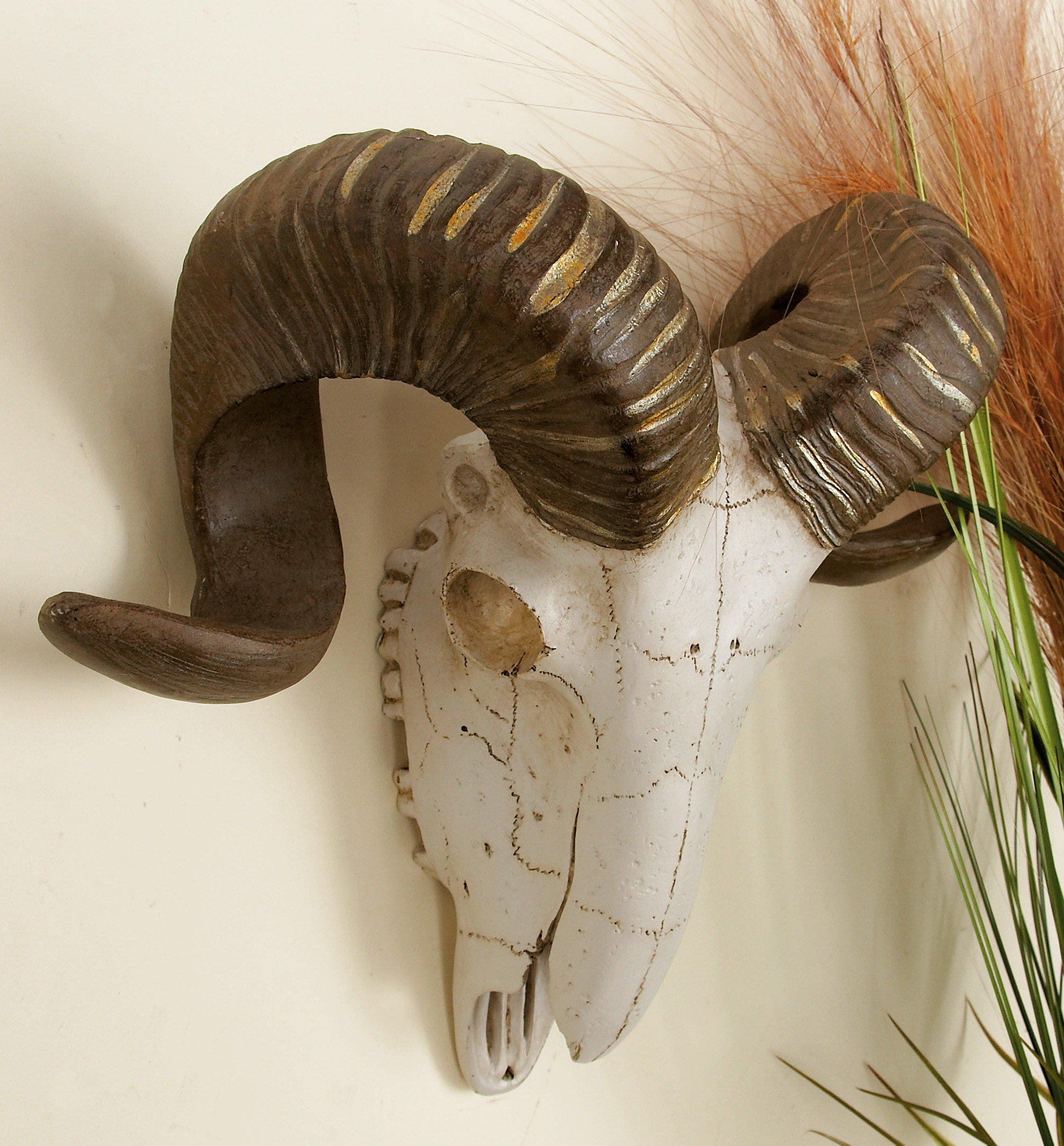Millwood Pines Polystone Skull Sheep White Wall Decor & Reviews | Wayfair