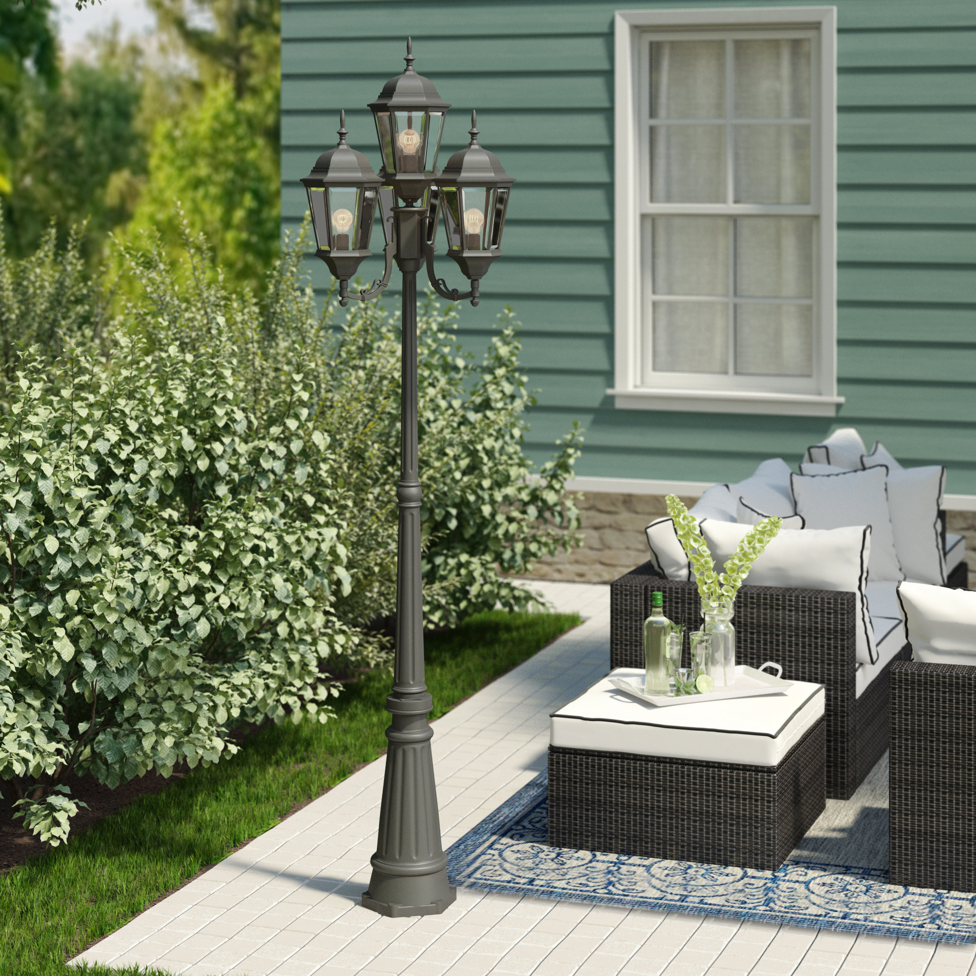 Lark Manor™ Heaney Hardwired Post Light & Reviews | Wayfair