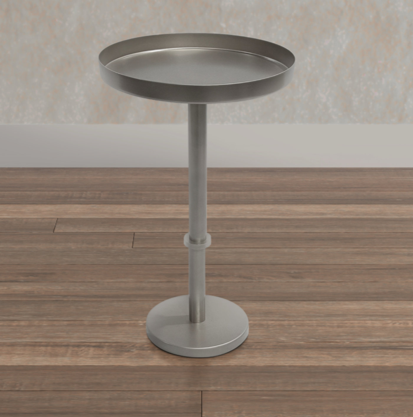 17 Stories Ara 12 Inch Side End Table, Vintage Sleek Pillar Base, Round ...