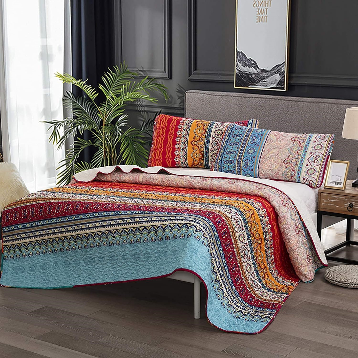 boho quilted bedspread