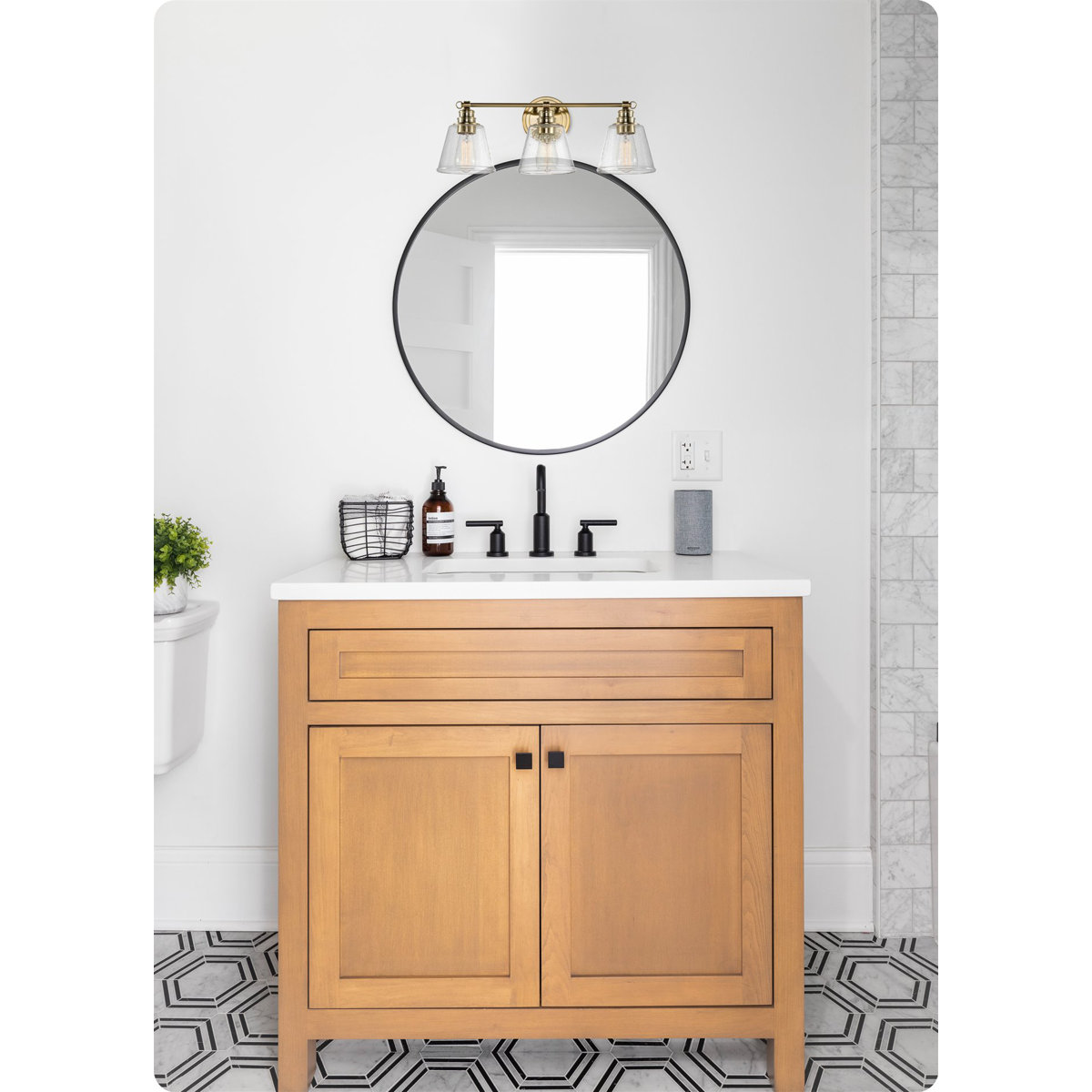 Mercer41 Shauvin 3 - Light Dimmable Vanity Light | Wayfair