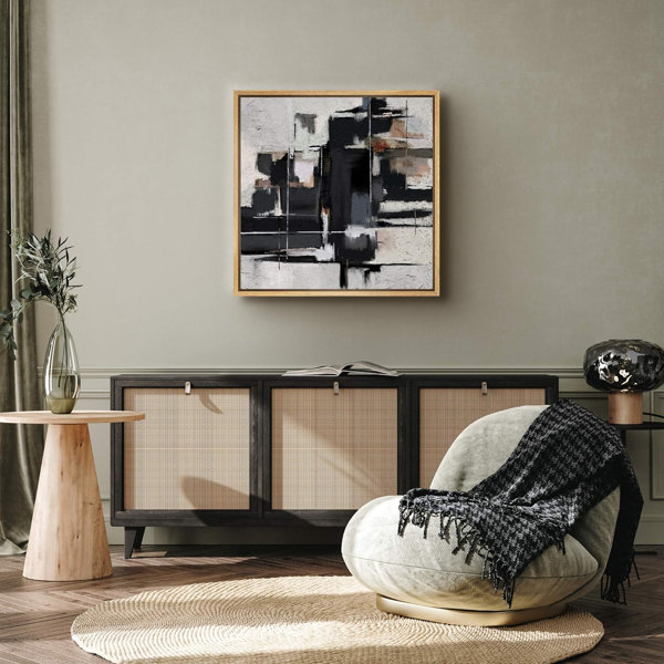 17 Stories Black, Brown & White Color Blocks & Lines Abstract Shapes ...