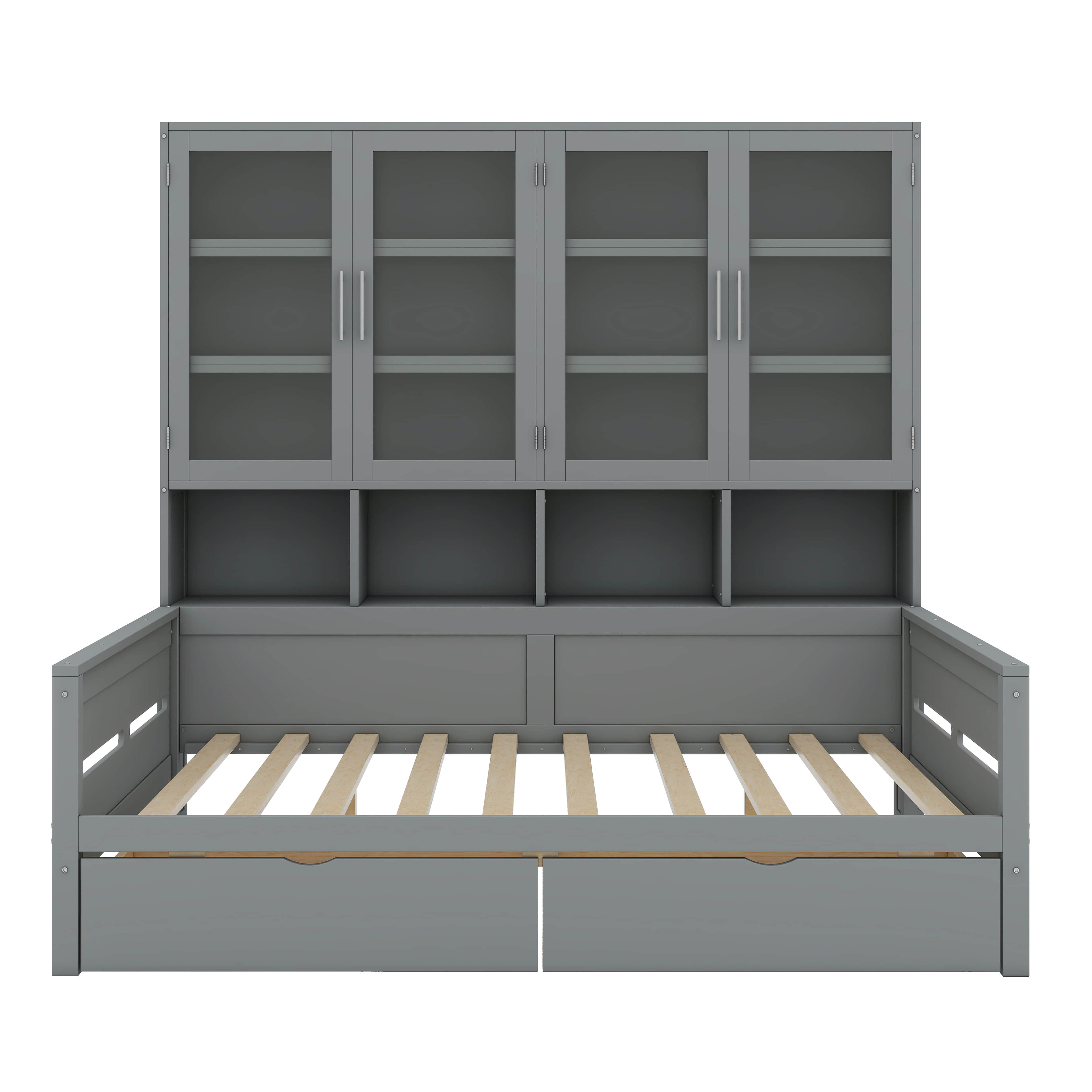 Red Barrel Studio® Full Size Wooden Daybed With 2 Storage Drawers And ...