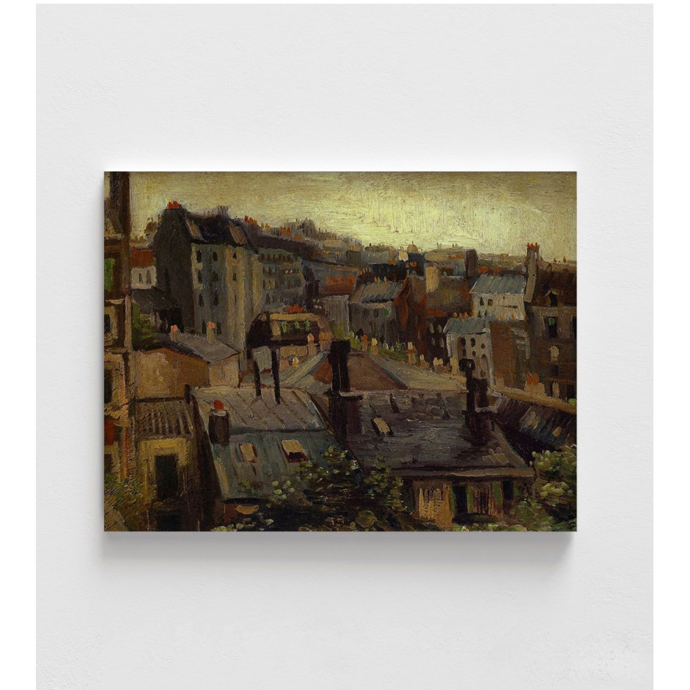 WeFrameArt Roofs In Paris By Vincent Van Gogh, Paris Scenery Print, Van ...