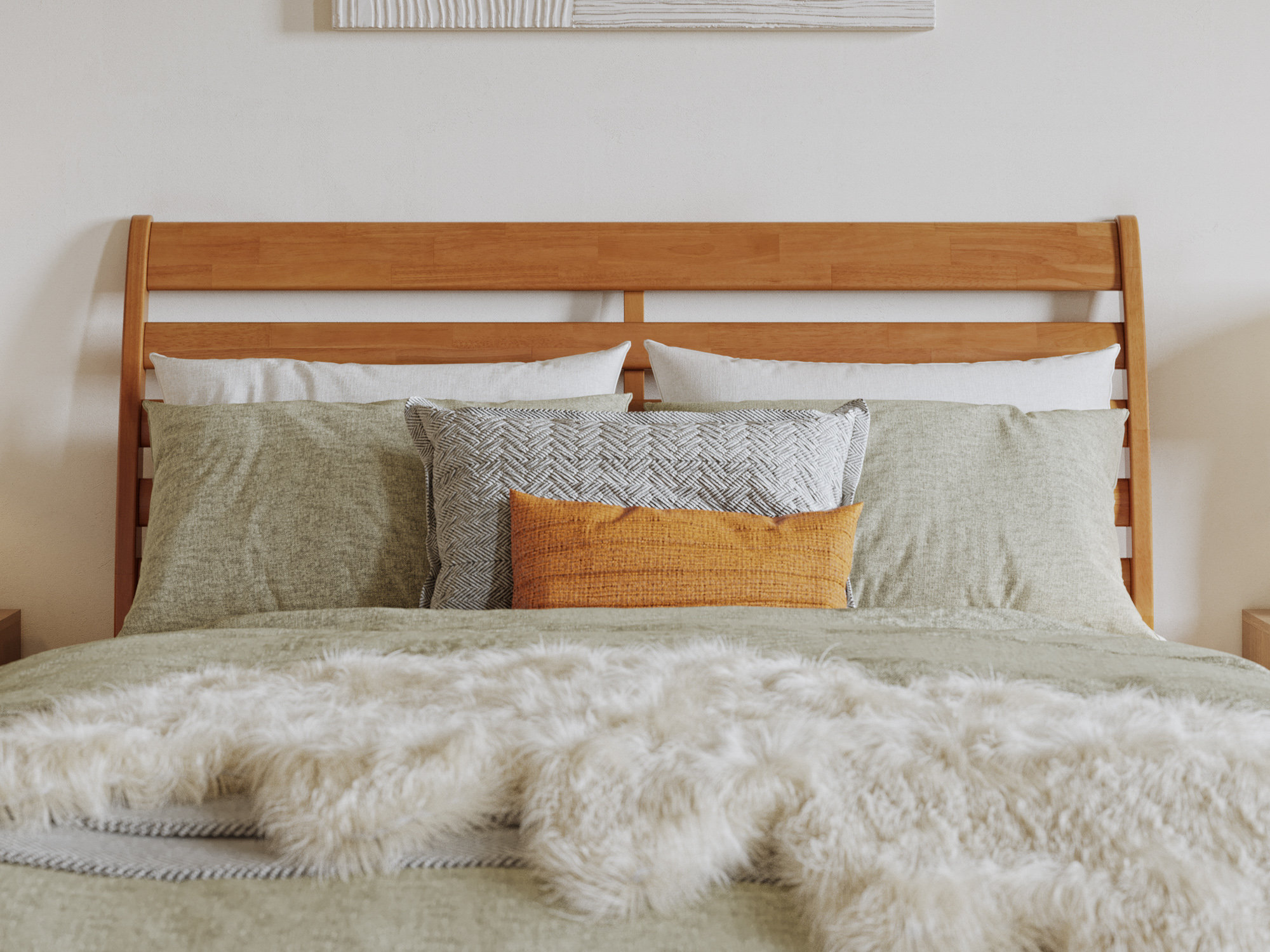 Lark Manor Ashmun Solid Wood Sleigh Slat Panel Headboard & Reviews ...