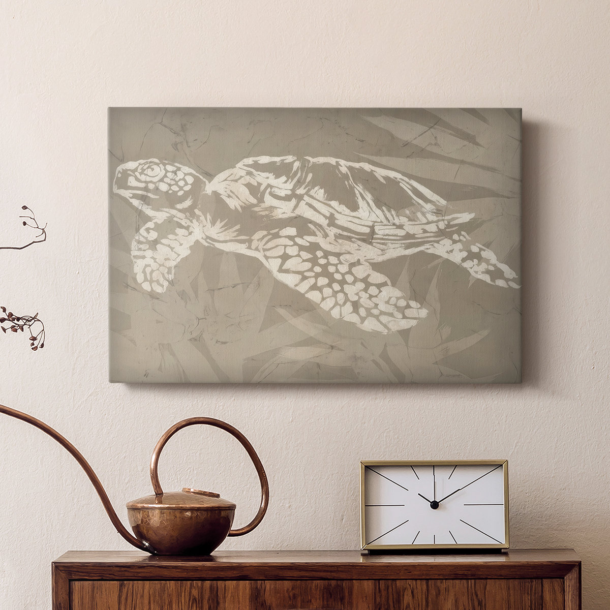 Bay Isle Home™ Batik Sea Turtle II -Gallery Wrapped Cavas | Wayfair
