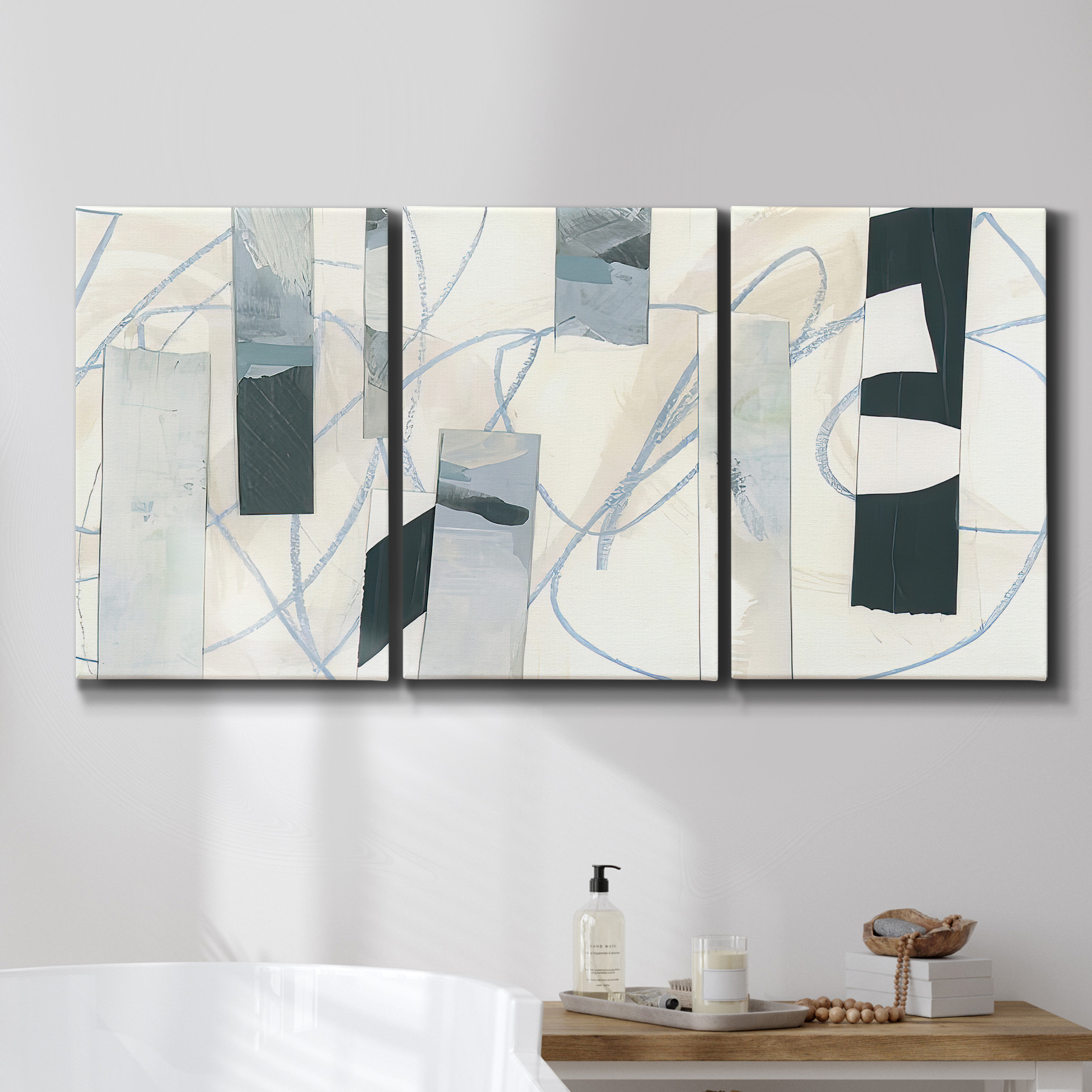 Orren Ellis Indigo Vapor I - Multi Piece Framed Canvas_2844705C | Wayfair
