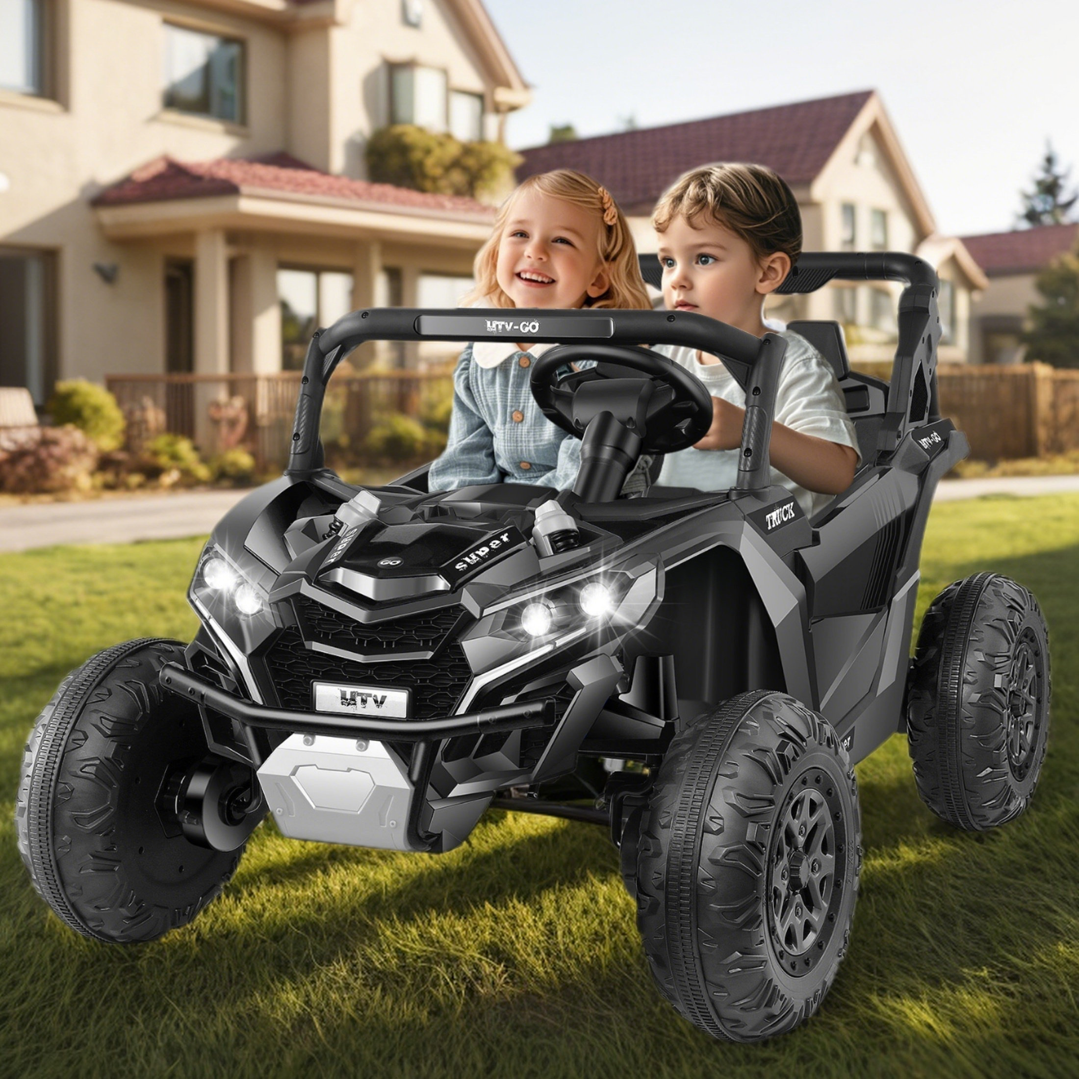 Himimi 24V Ride On Cars UTV With 2 Seaters, Electric Power 4-Wheeler ...