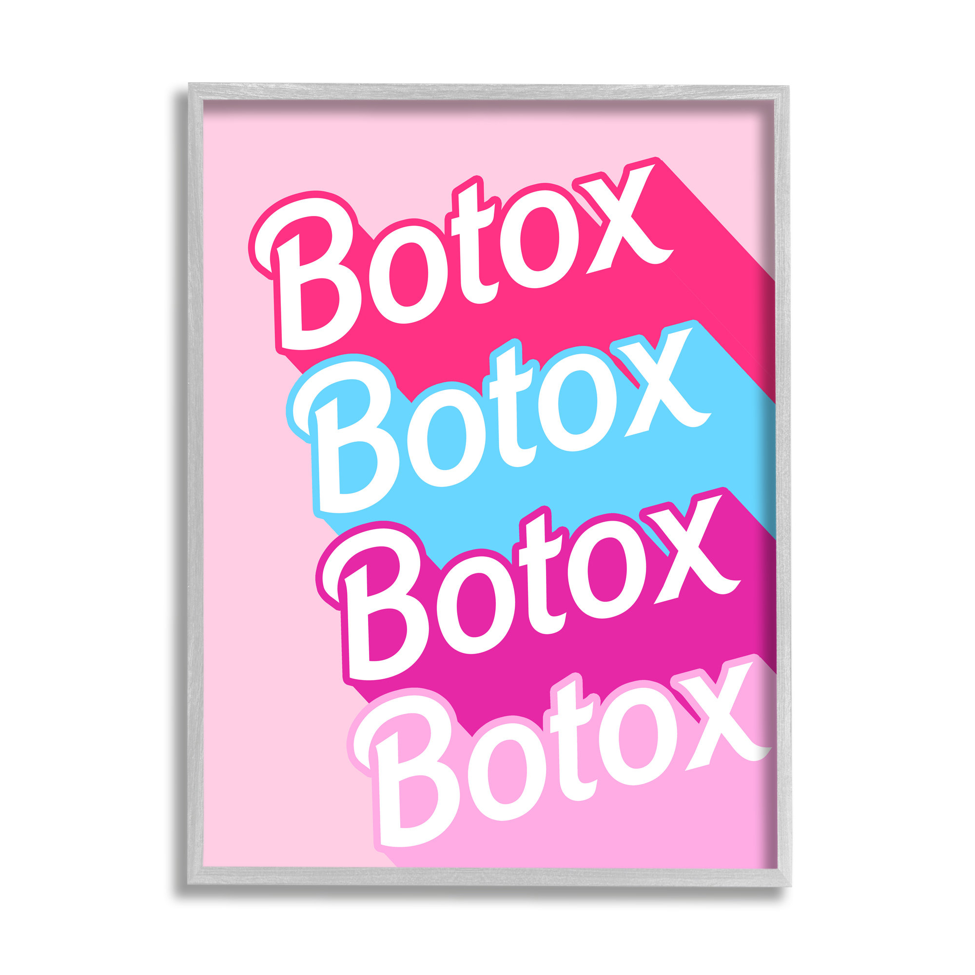 Stupell Industries Glam Pink Botox Phrase by Daphne Polselli | Wayfair