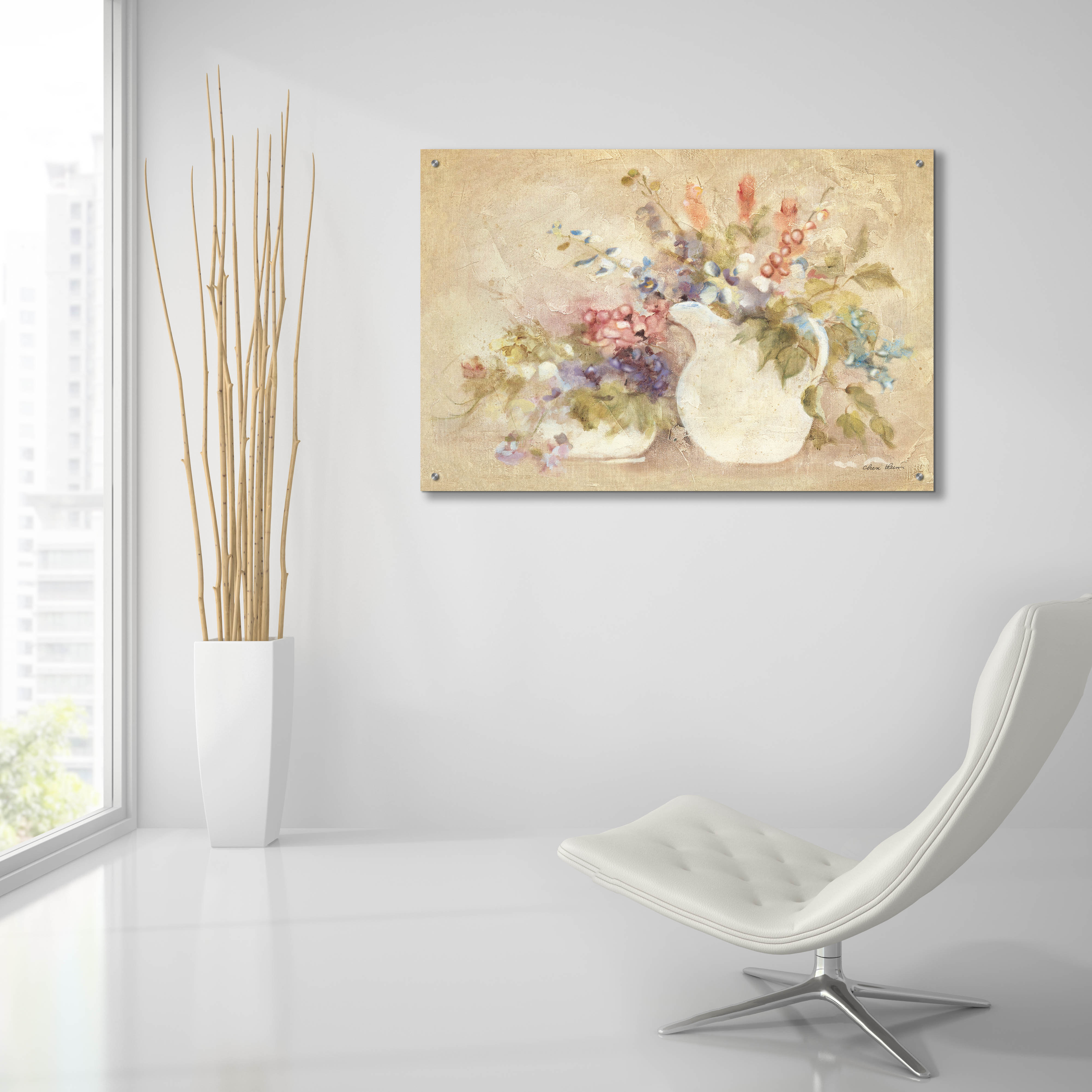 August Grove® August Grove 'Cascading Floral 2' by Cheri Blum Acrylic ...