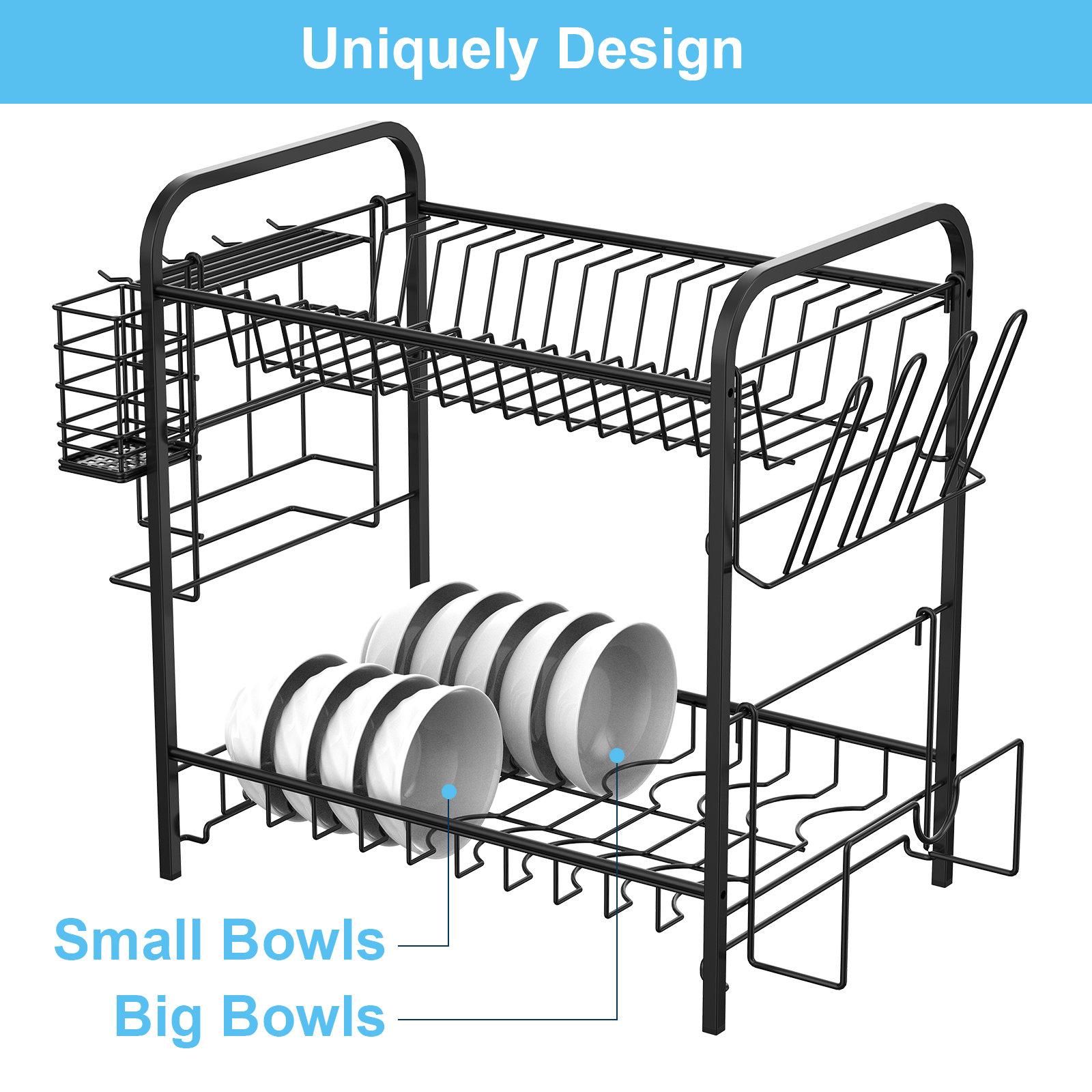 Alex Smart Home 2 Tier Metal Dish Rack & Reviews | Wayfair
