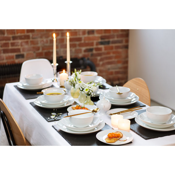 Brayden Studio Brandine 36 Piece Bone China Dinnerware Set, Service for ...