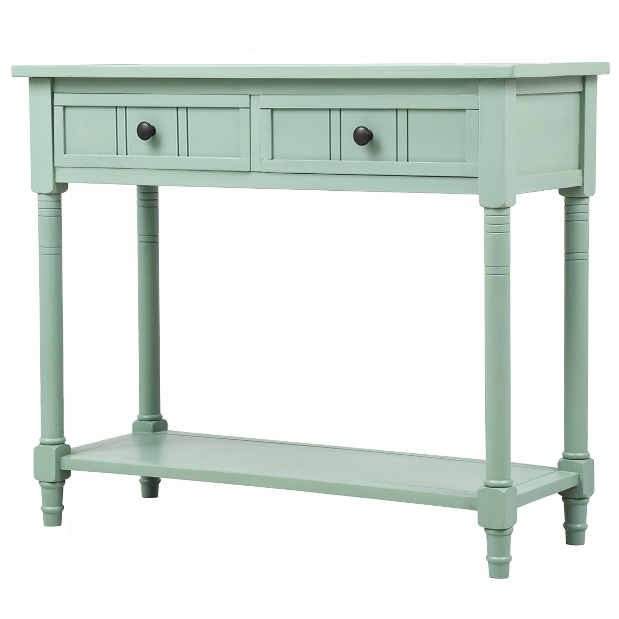 Dovecove Exquisite Console Table With Two Drawers And Bottom Shelf, A ...